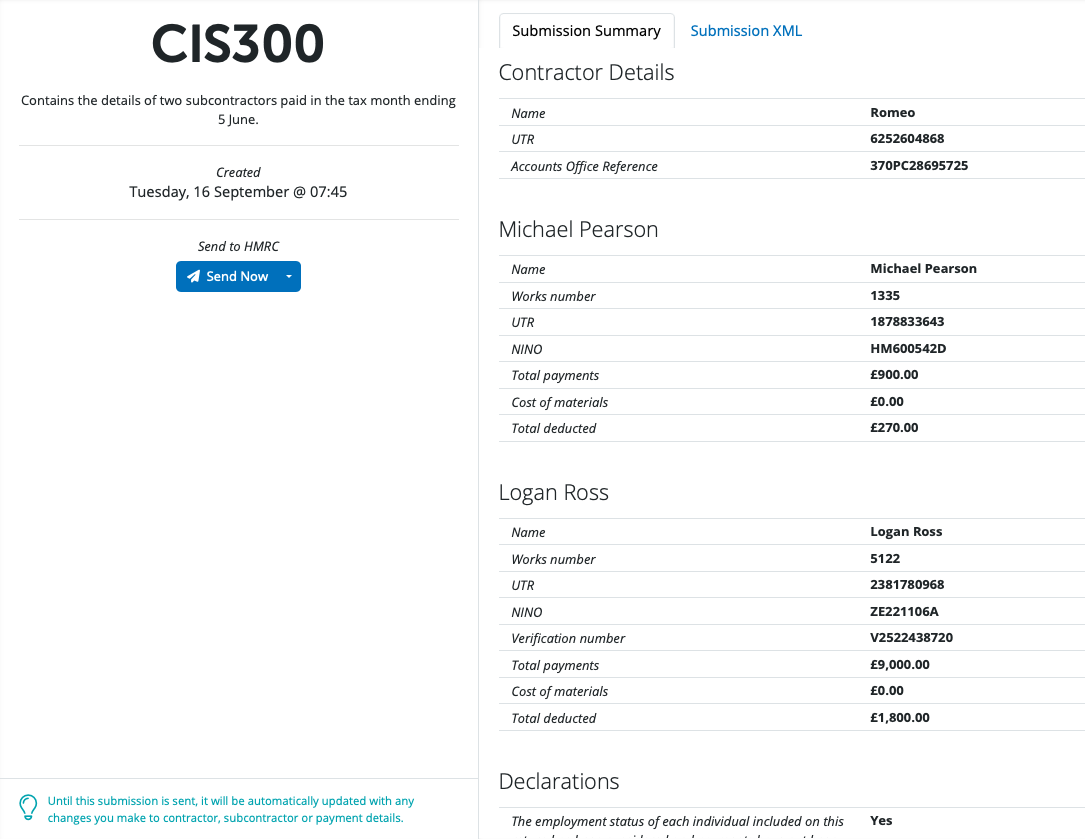 CIS300 Monthly Return – BrightCIS